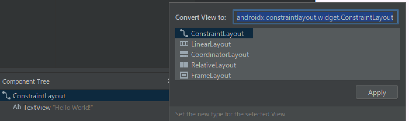 【Android開発】レイアウトを他の種類に変更する方法 | SRのTECHブログ